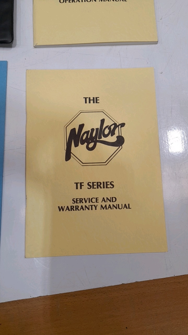 Lot 603 - NAYLOR CARS TF1700 OPERATION MANUAL