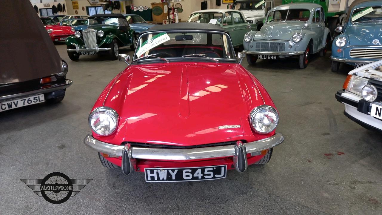 Lot 570 - 1971 TRIUMPH SPITFIRE MK3