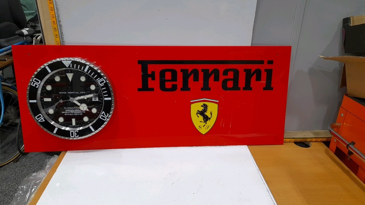 Lot 331 - FERRARI CLOCK SIGN