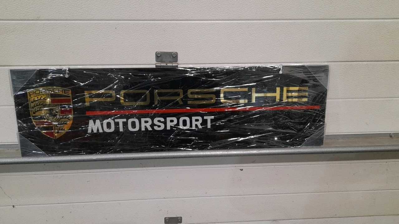 Lot 299 - FRAMED PORSCHE MOTORSPORT SIGN