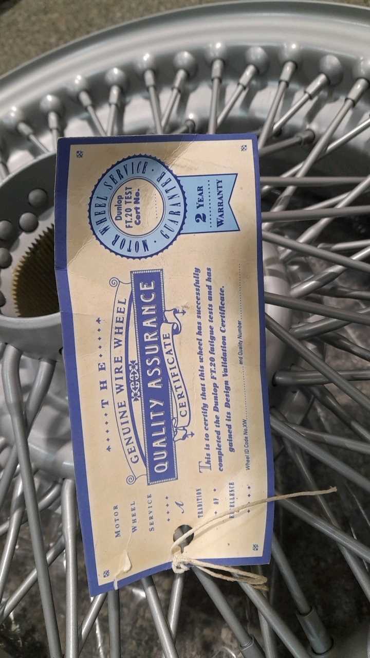 Lot 56 - SET OF BRAND NEW WIRE WHEELS FIT