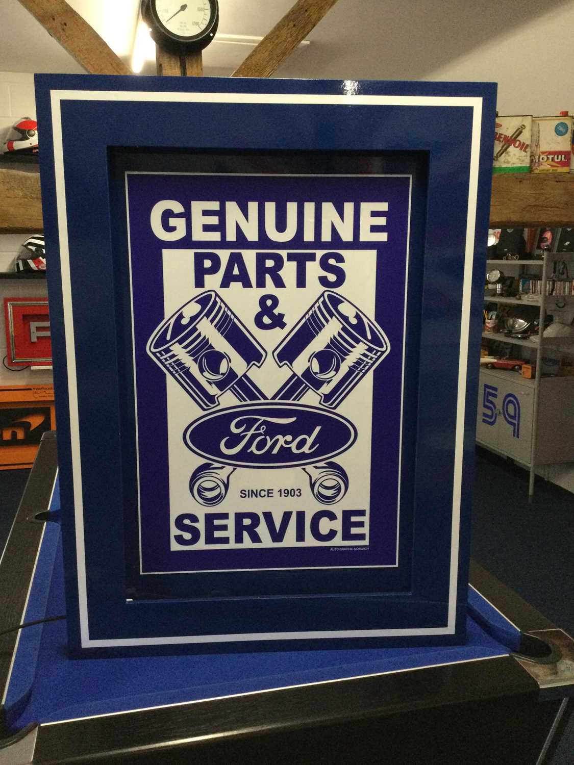 Lot 253 - LARGE ILLUMINATED FORD SIGN